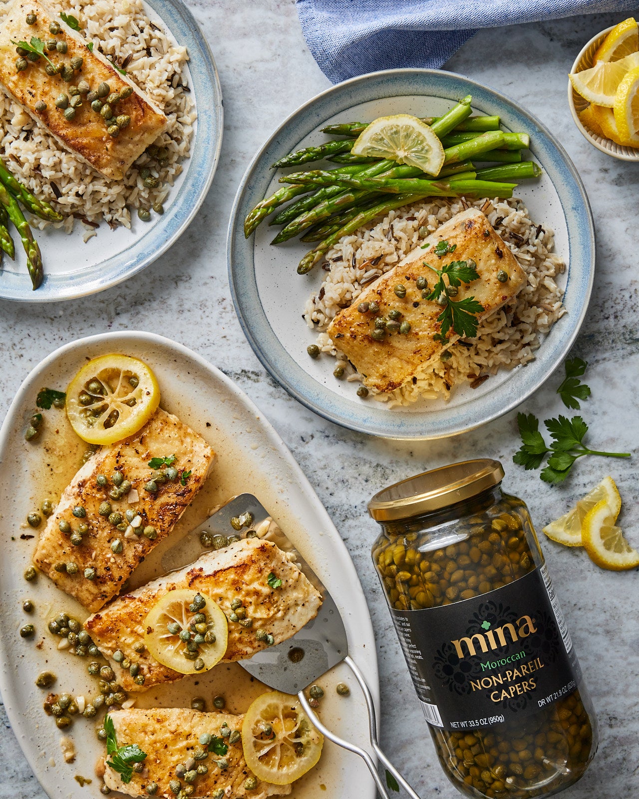 Halibut with Lemon and Capers – Mina®